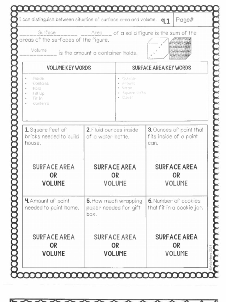 Key-N-Surface Area and Volume | PDF