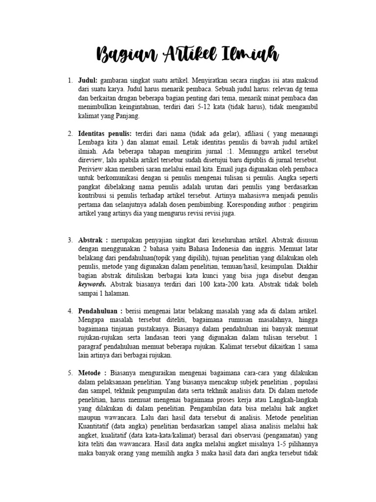 Struktur Artikel | PDF