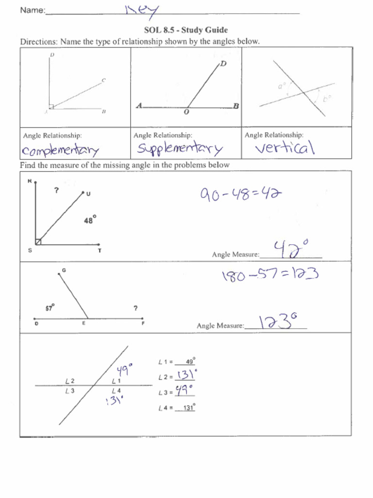 Key SG Angle+Relationships | PDF
