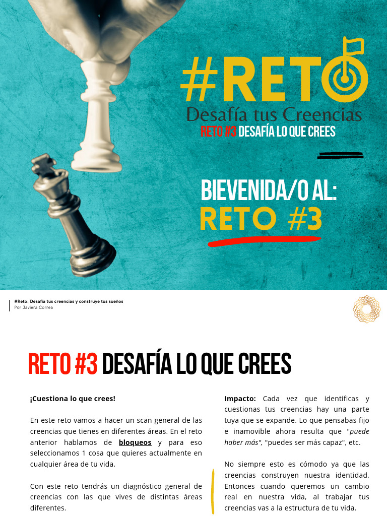 Reto Desafia tus creencias Documento-Reto-3 | PDF