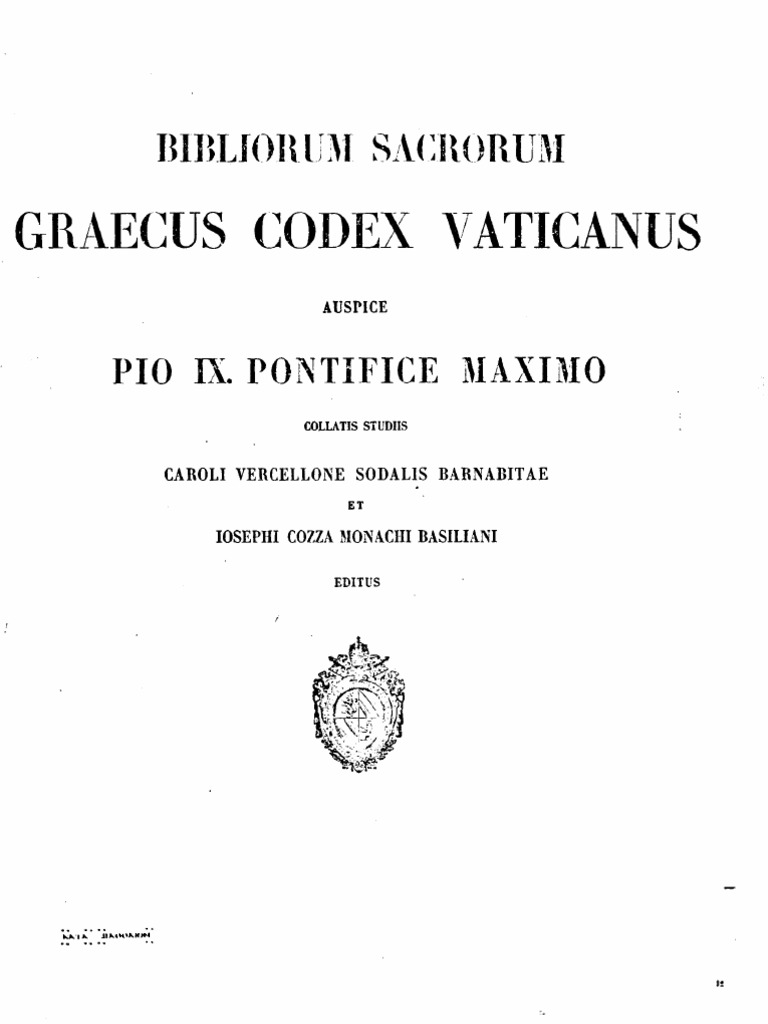 Codex Vaticanus NT | PDF