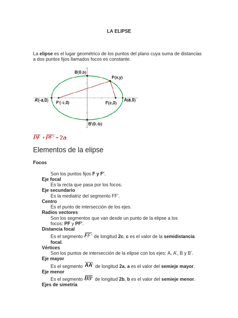 La Elipse | PDF