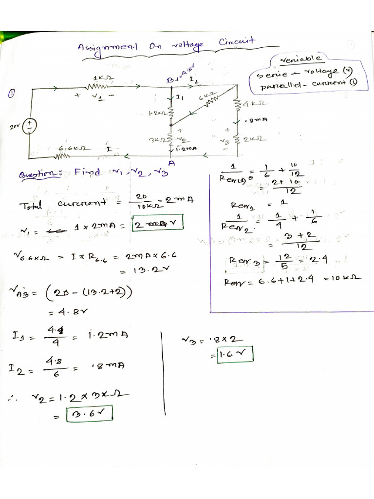 Assignment On Voltage Circuit @utm | PDF