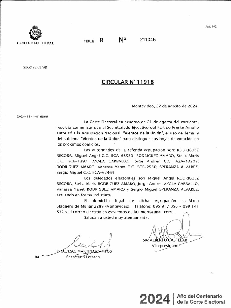 Circular 11918 | PDF