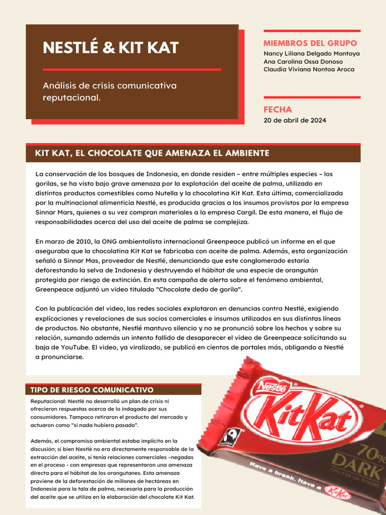 Análisis Kit Kat | PDF