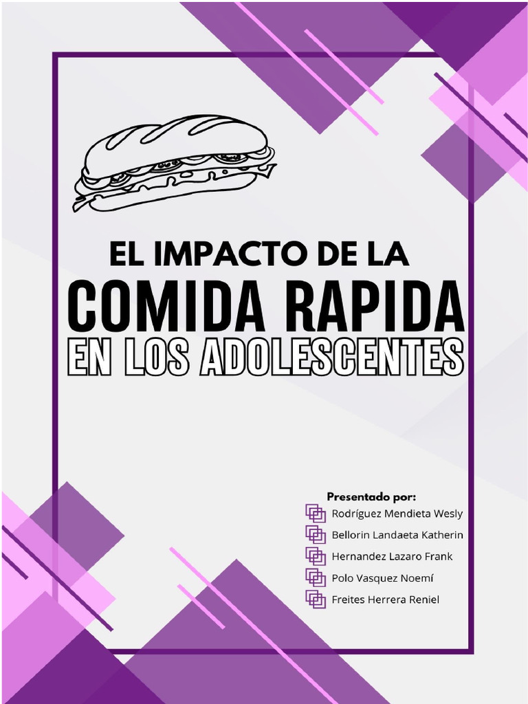 El Impacto de La Comida Rápida en Los Adolescentes | PDF