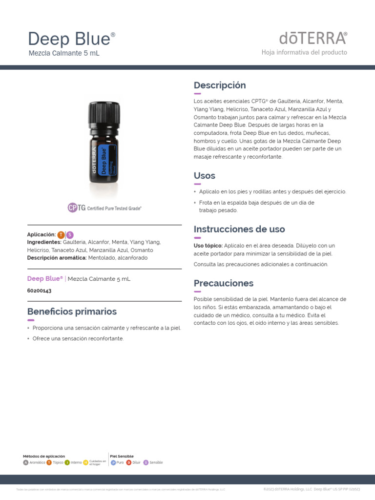 Aceite de Deep Blue | PDF