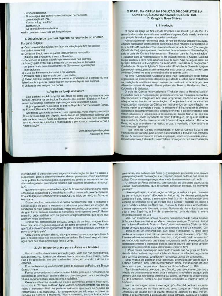 Paz Fruto Da Reconciliação - Actas Do Encontro Intercontinental V | PDF