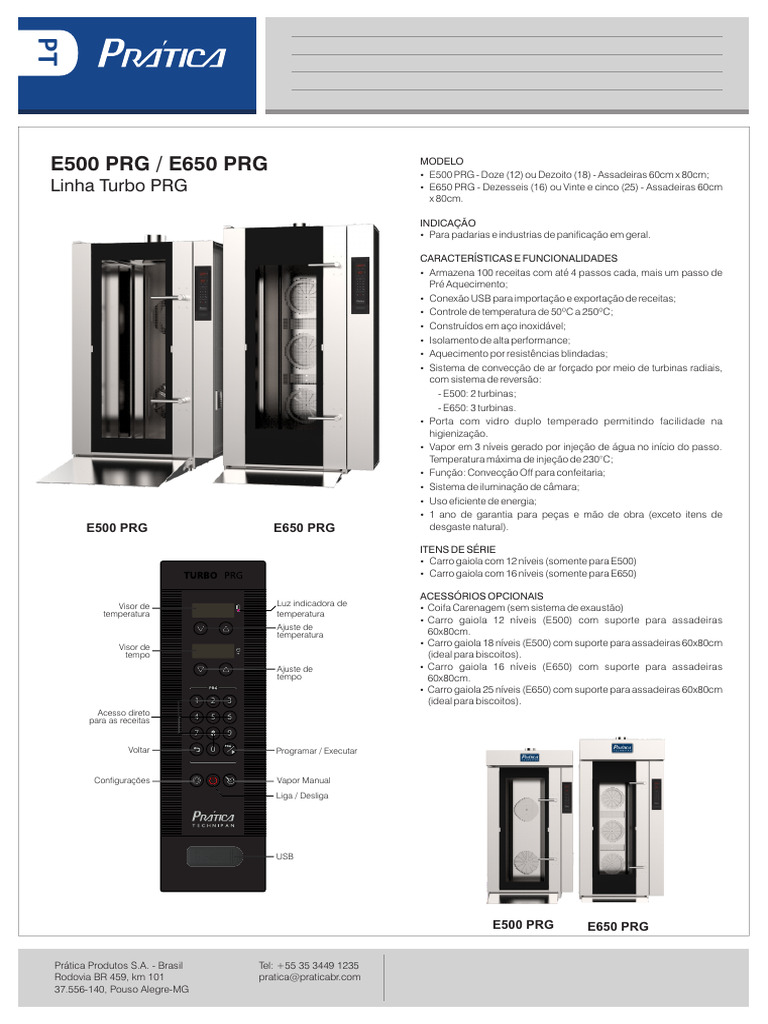 Spec - Sheet - Turbo - E500 PRG - E650 PRG - Linha Turbo PRG - Bilíngue ...