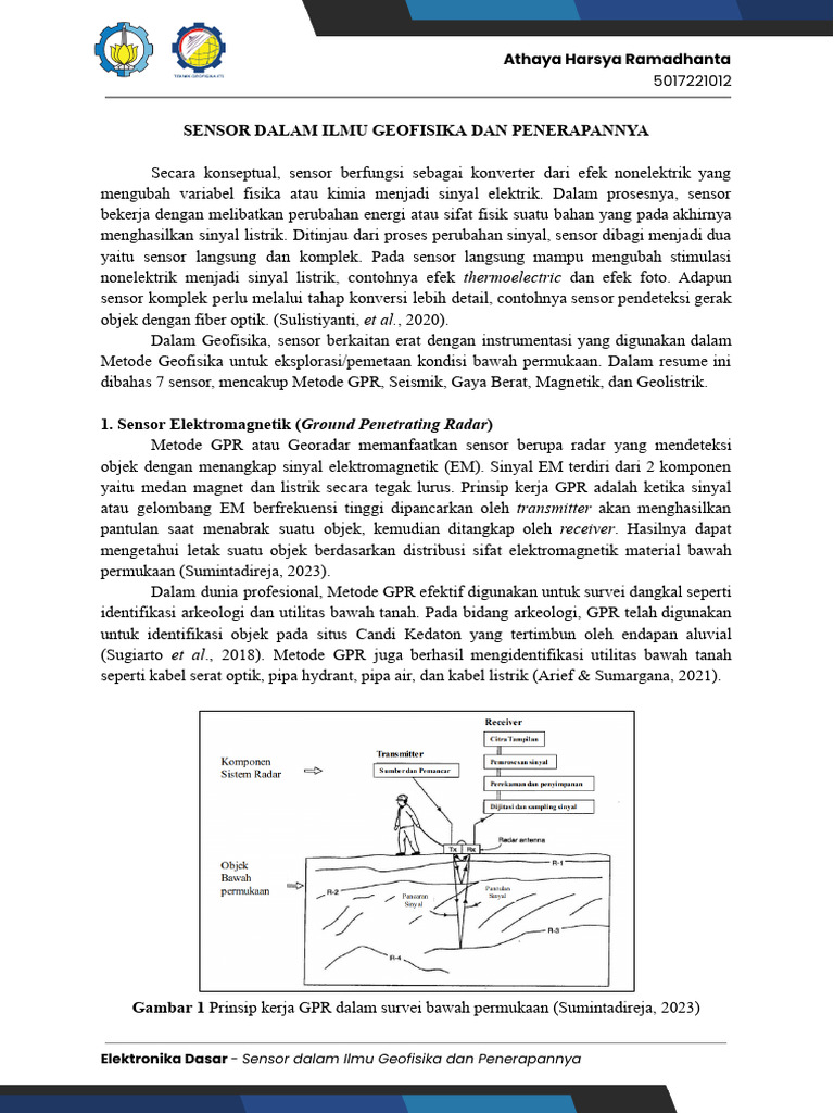 Sensor Dalam Ilmu Geofisika Dan Penerapannya | PDF | Komputer ...