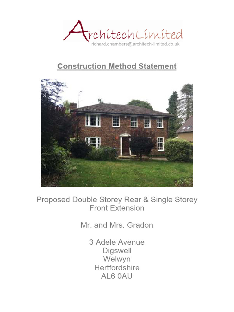 Construction Method Statement | PDF