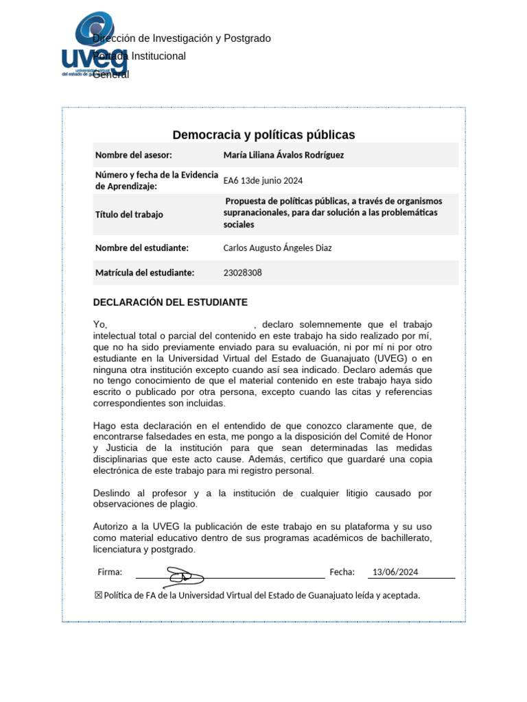 Carlos Angeles DyPP EA6 | PDF