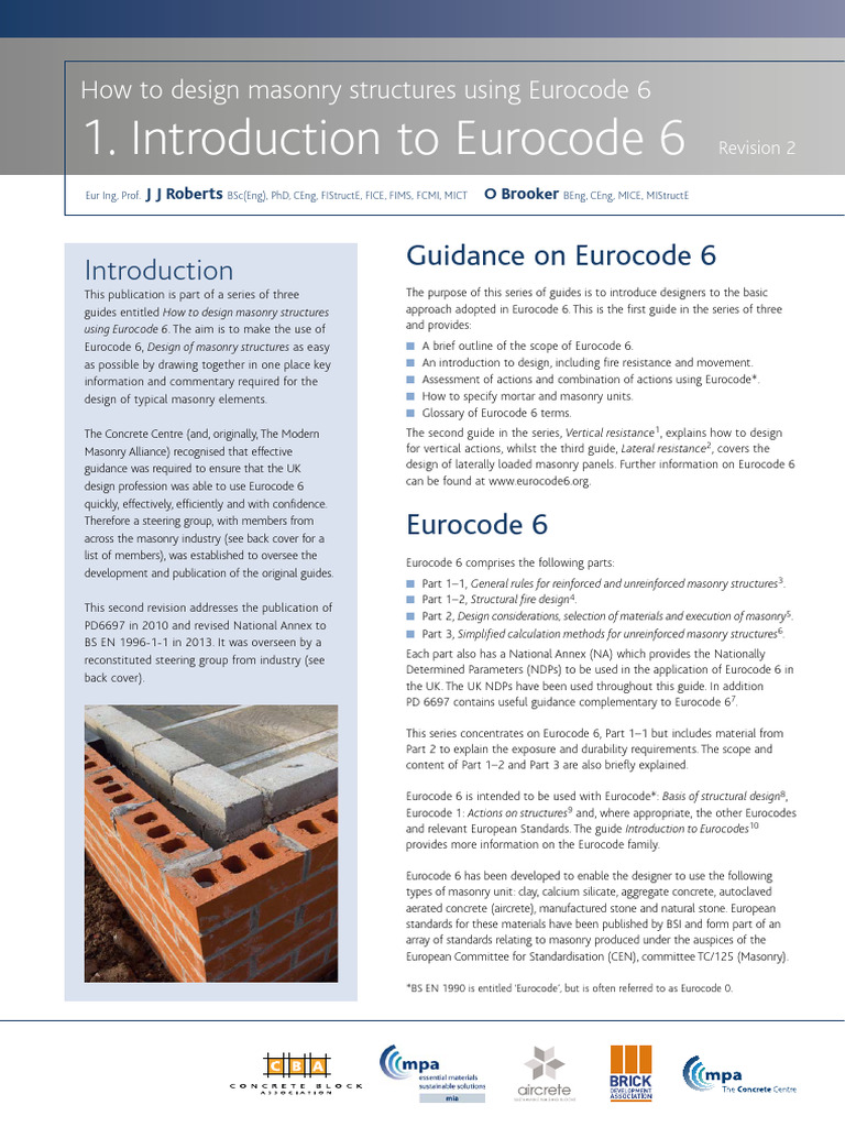 Introduction To Eurocode 6 Intro | PDF