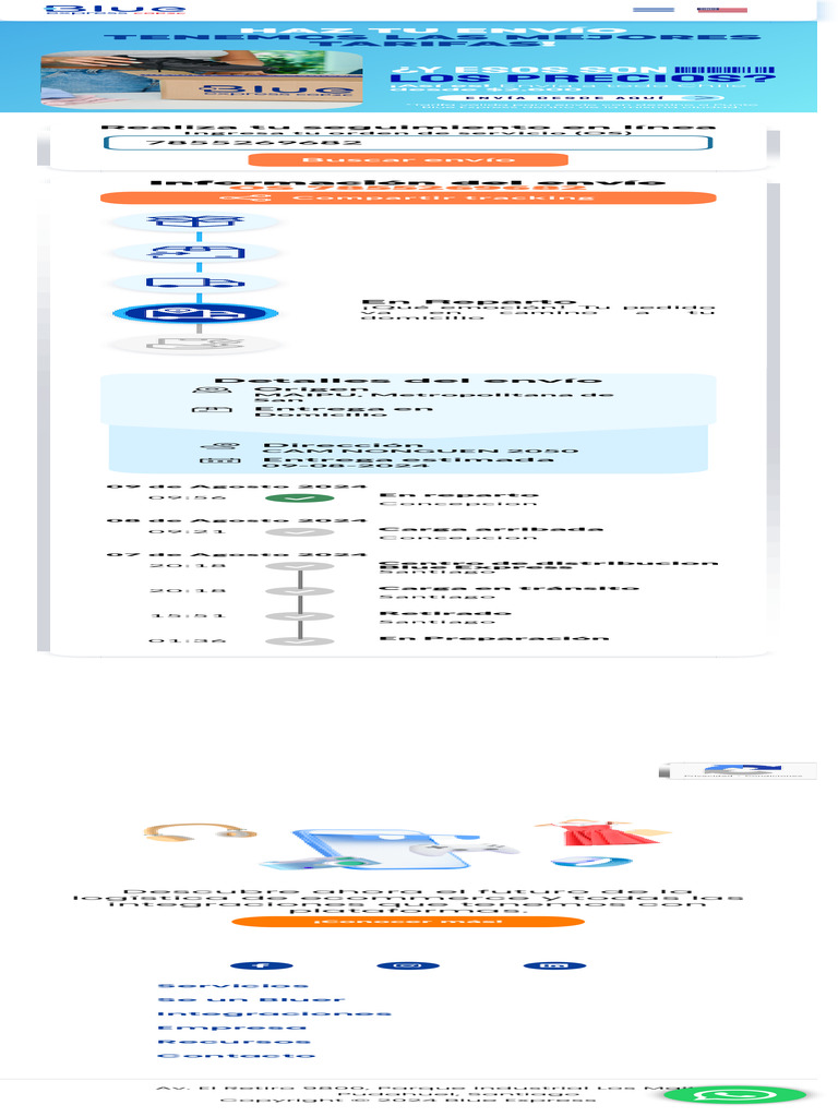 Haz Seguimiento de Tus Envíos Nacionales Blue Express | PDF