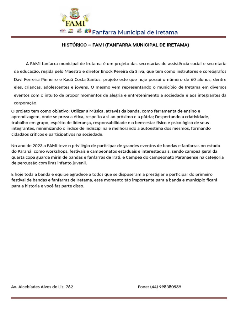 Historico FAMI 2024 Julho | PDF