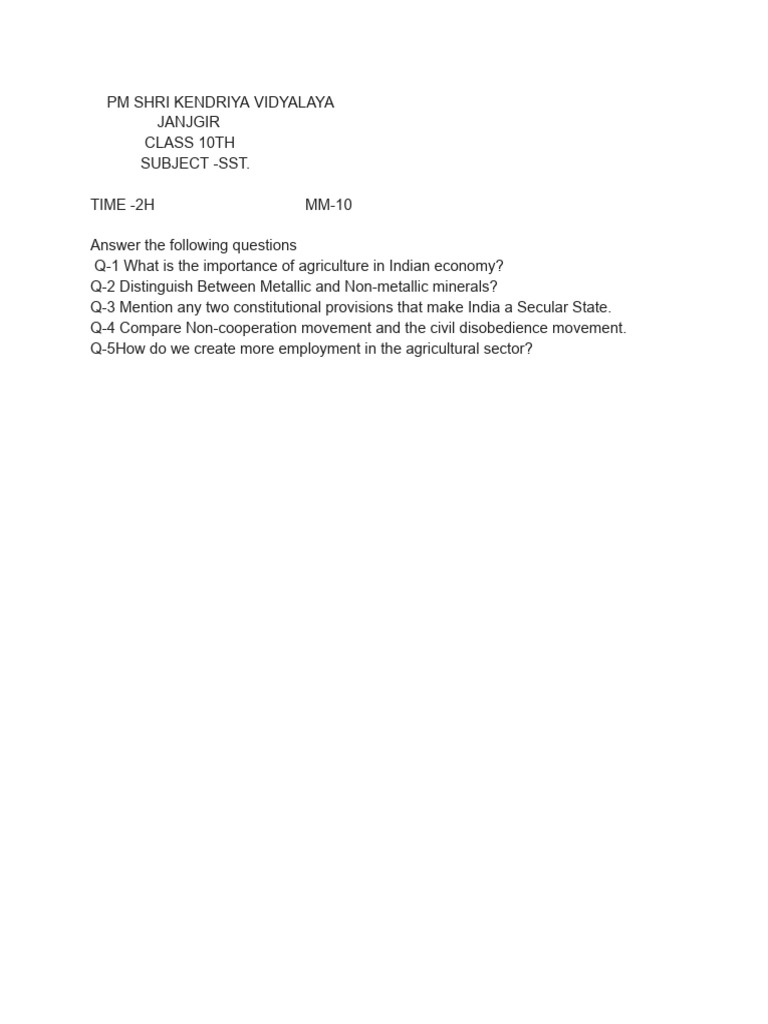 Class 10th SST | PDF