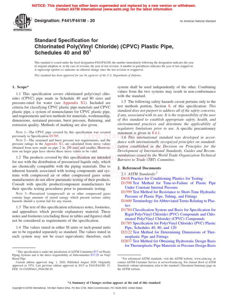 Astm F441 F441M 20 | PDF