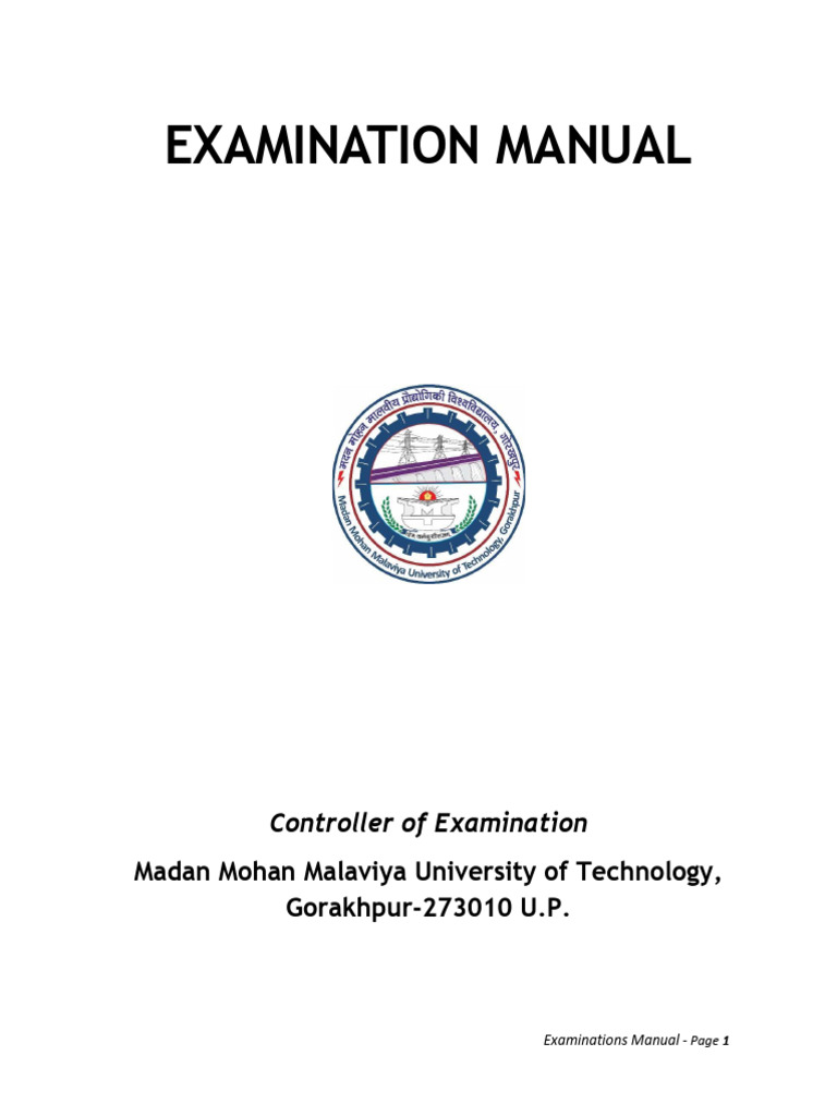 Examination Manual - MMMUT | PDF