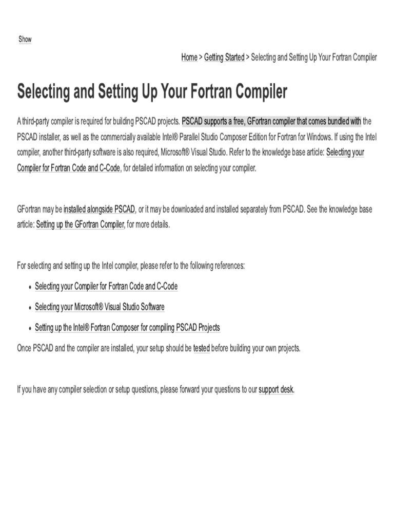 Selecting and Setting Up Your Fortran Compiler | PDF