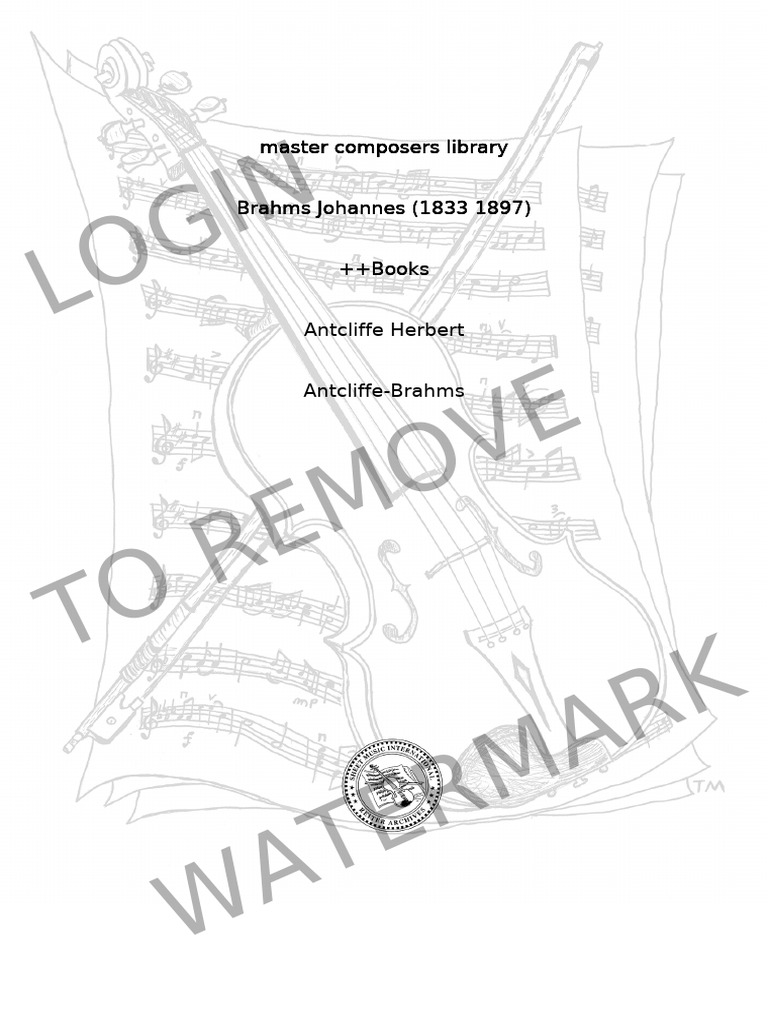 Antcliffe Brahms | PDF