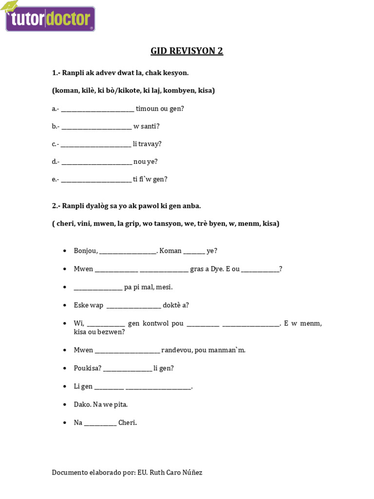 Gid Fomasyon | PDF
