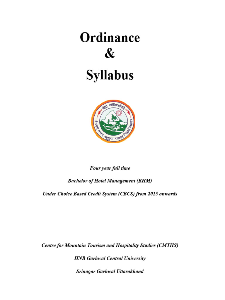 BHM Syllabus | PDF