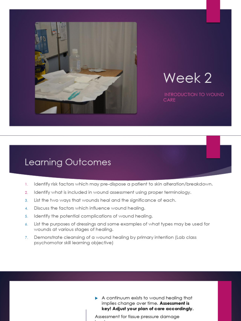 Week 2 Introduction to Wound Care B | PDF
