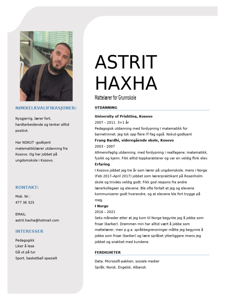 CV - Astrit Haxha | PDF