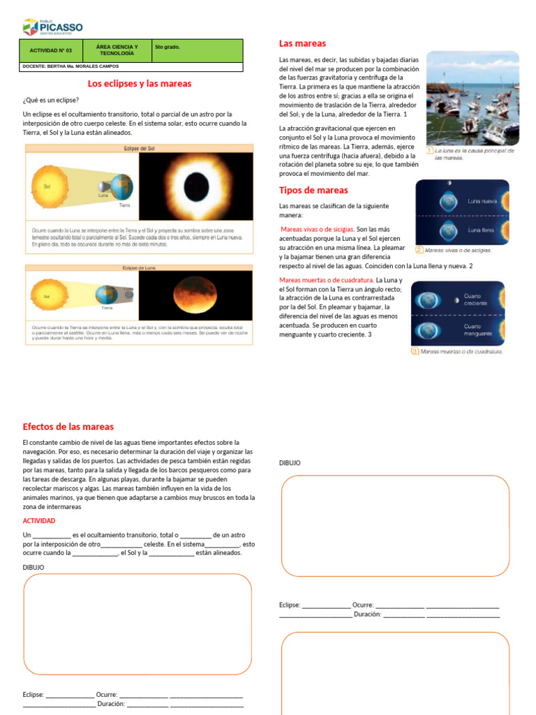 Los Eclipses y Mareas | PDF