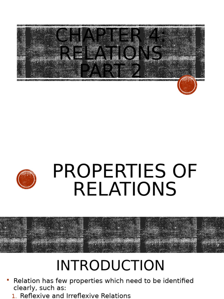 CHAPTER 4 Relations Part 2 | PDF