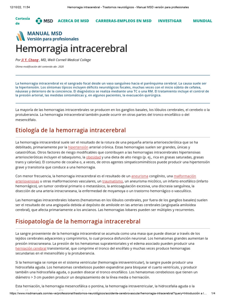 EVC Hemorragico - MSD 2020 | PDF