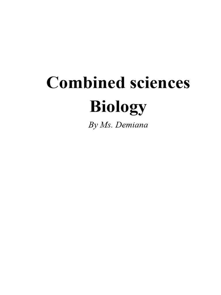 Combined Sciences Biology 3 | PDF