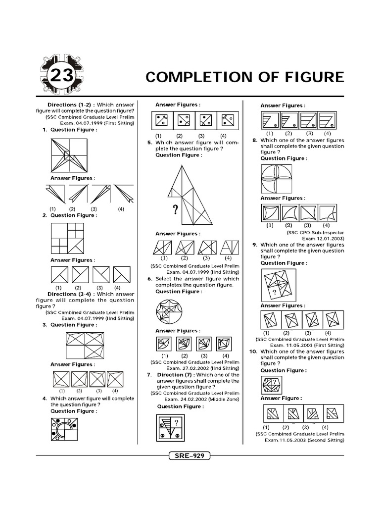Figure Completion Part 1 50 Questions | PDF
