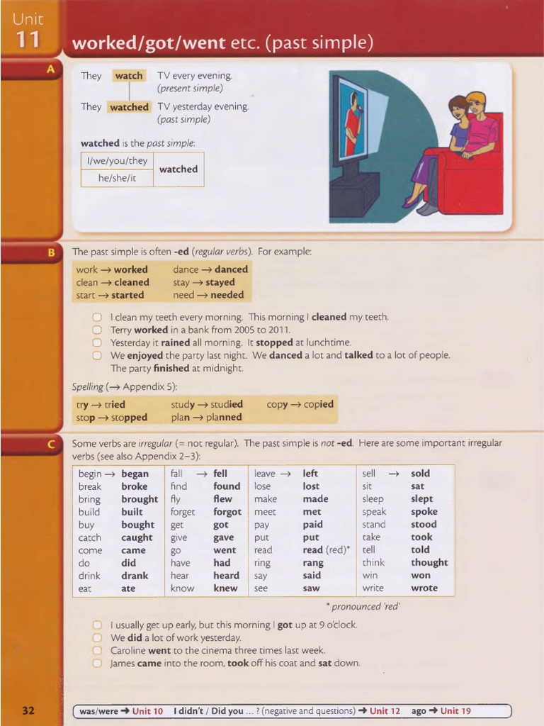 4 Simple Past Regular And Irregular Verbs Pdf