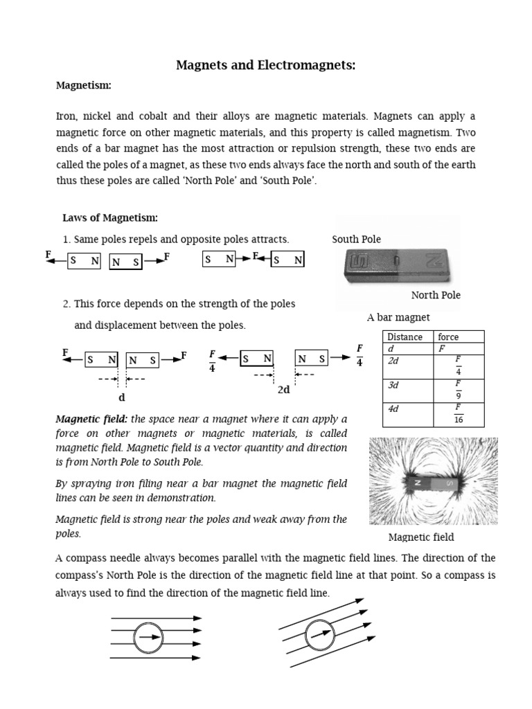 Magnets and Electromagnets | PDF