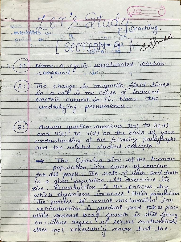 Science Board Exam Paper | PDF