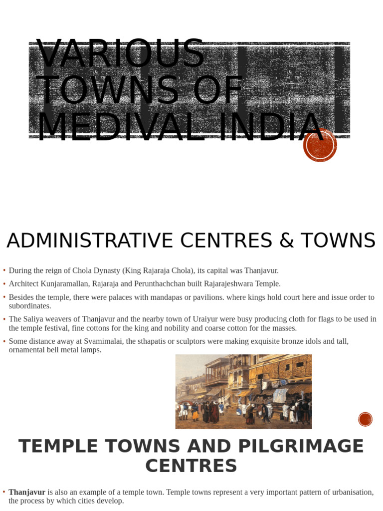 Medieval Indian Towns and Trade Centers | PDF