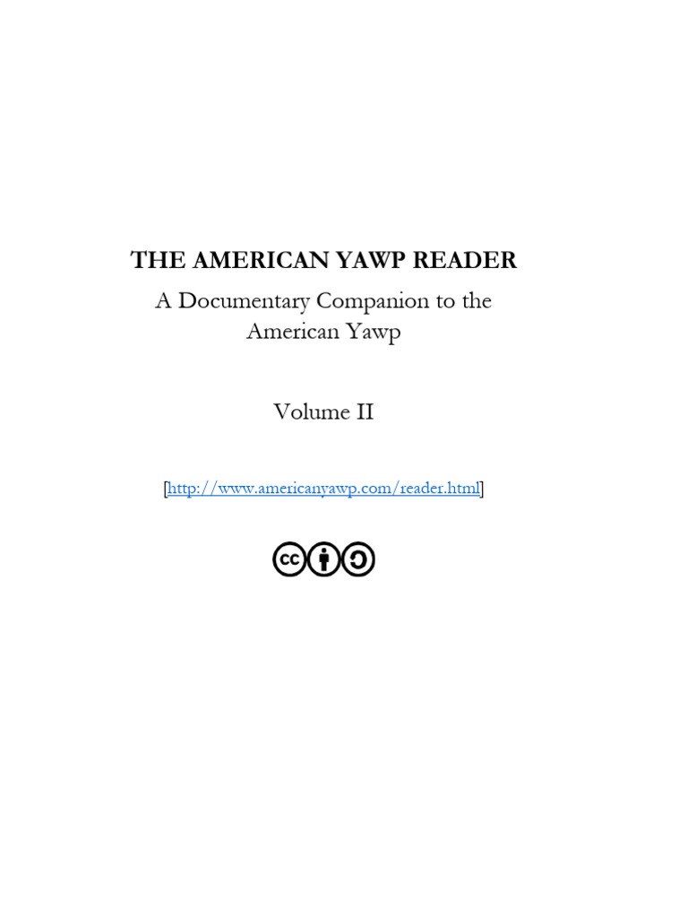 The American Yawp Reader Vol 2 Fall 2020 | PDF