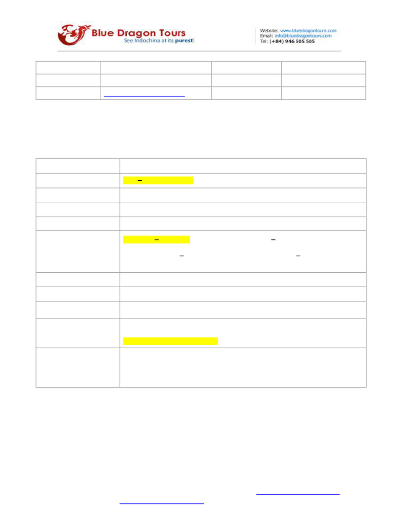 BDT-J281 - Heritage Binh Chuan 2D1N (Revised Apr 15) | PDF