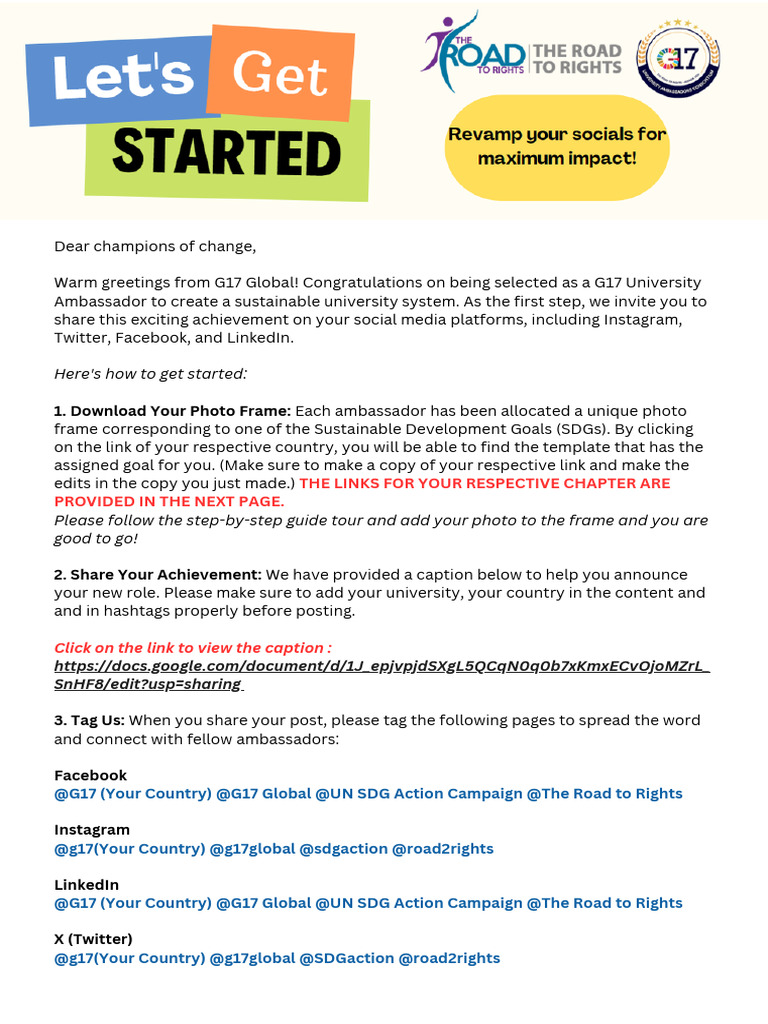 Amb SM Announcement Guidelines | PDF