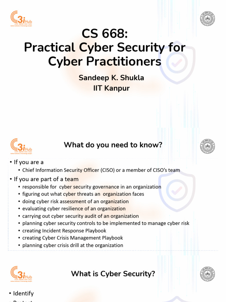 Week 1 Lecture Notes - NPTEL - Practical Cyber Security For Cyber ...