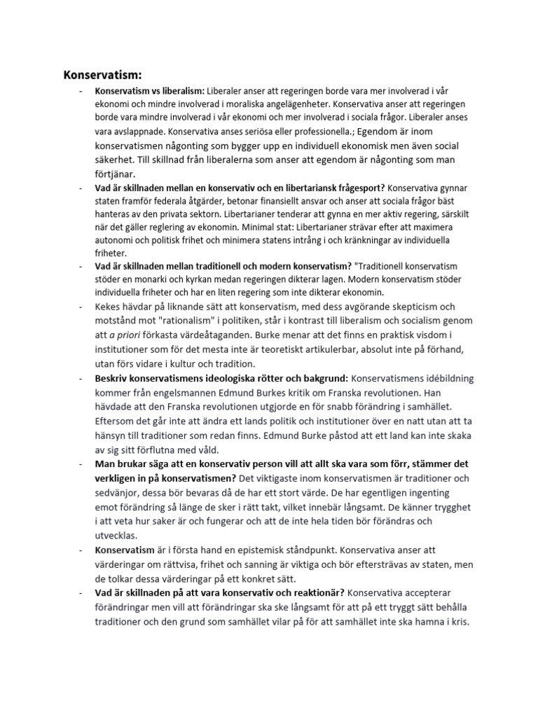 Konservatism | PDF