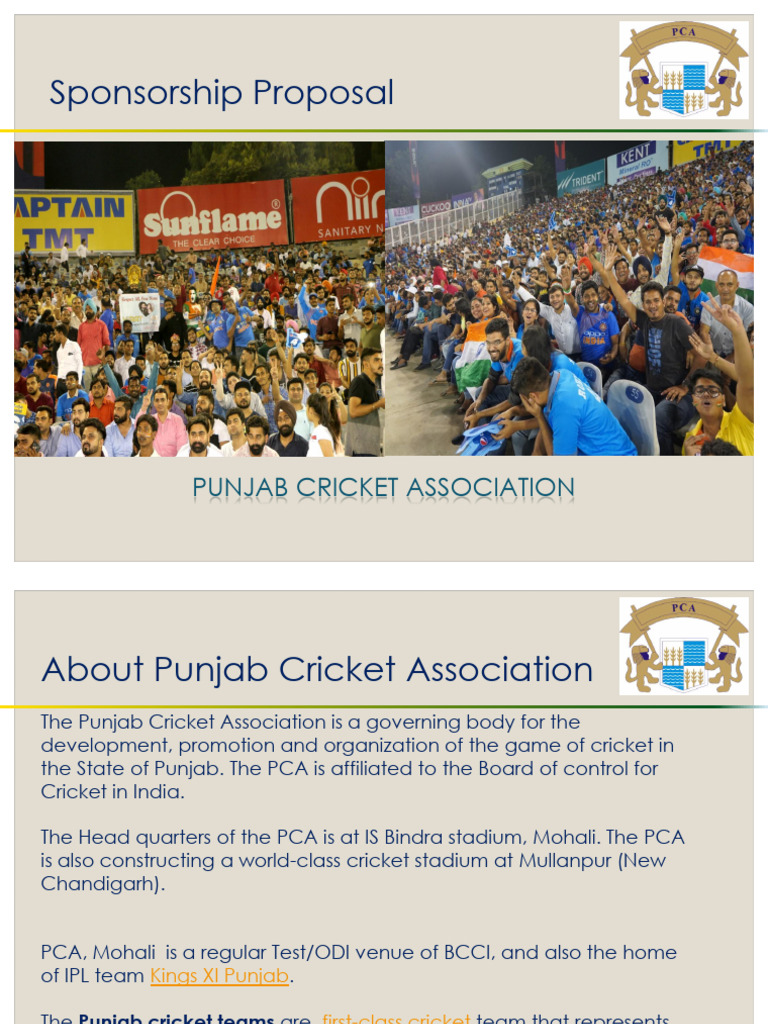 Sponsorship-Proposal Cricket | PDF | Sponsor (Commercial) | Punjab