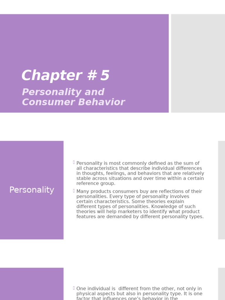Chapter # 5 Consumer Behavior | PDF