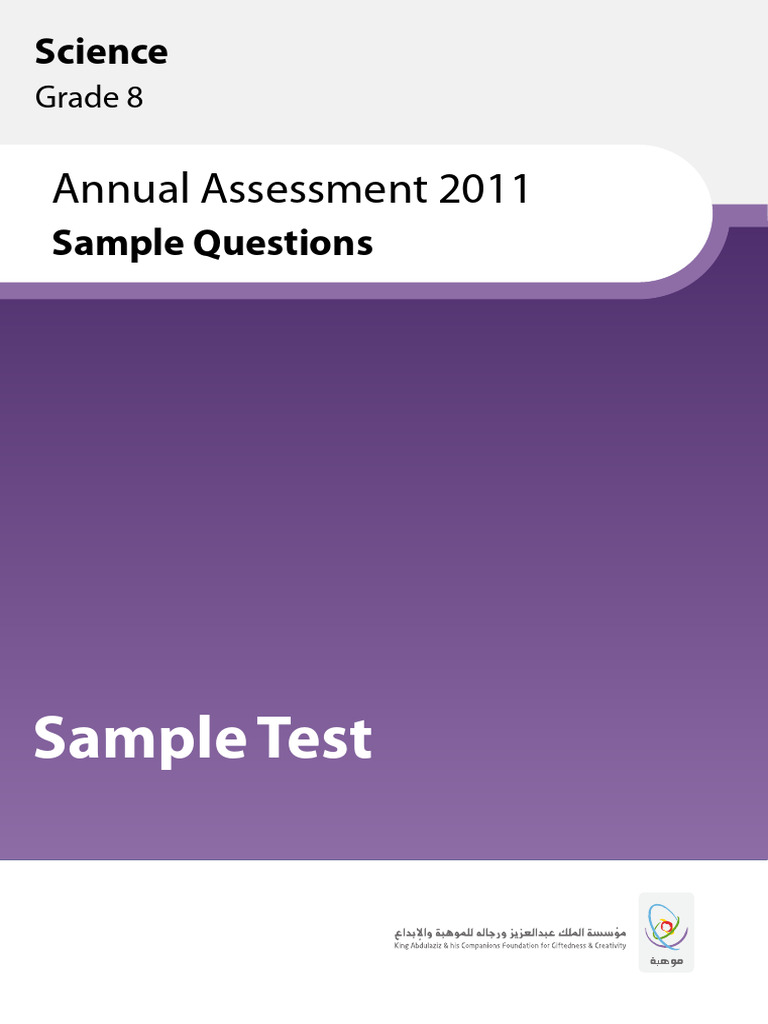 Mawhiba_G8_Sample_assessment science | PDF