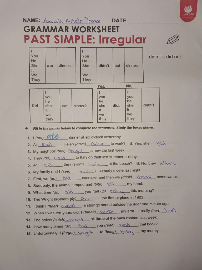 Pasado Simple-Irregular | PDF