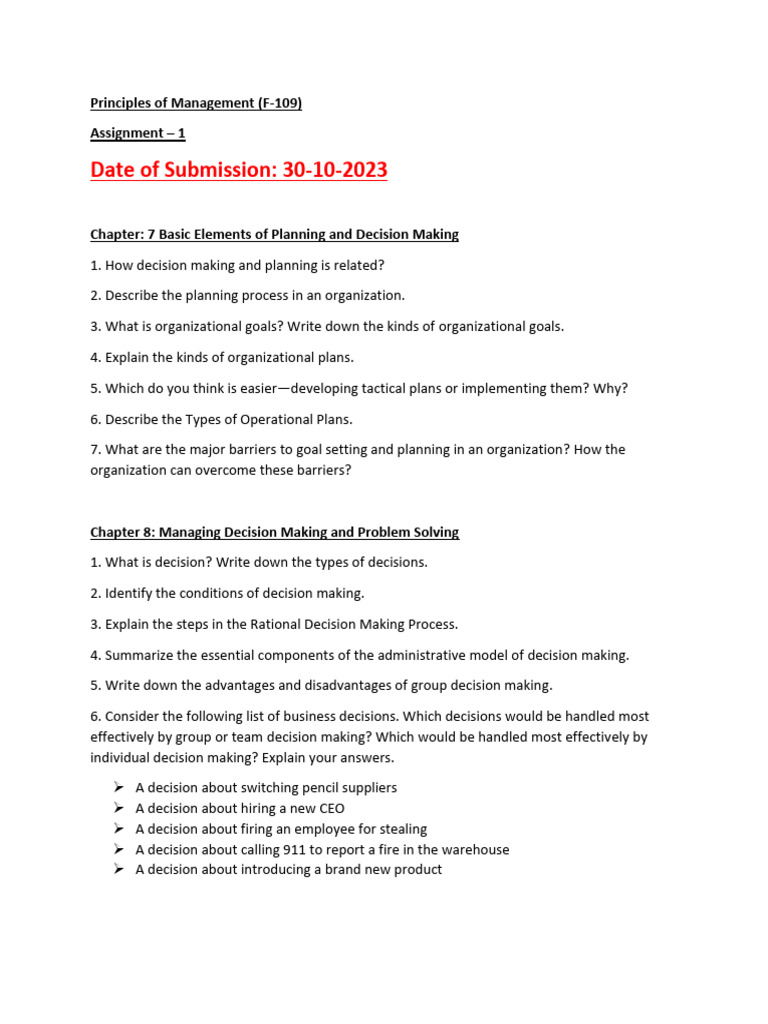 F-109 Assignment 1 2 | PDF