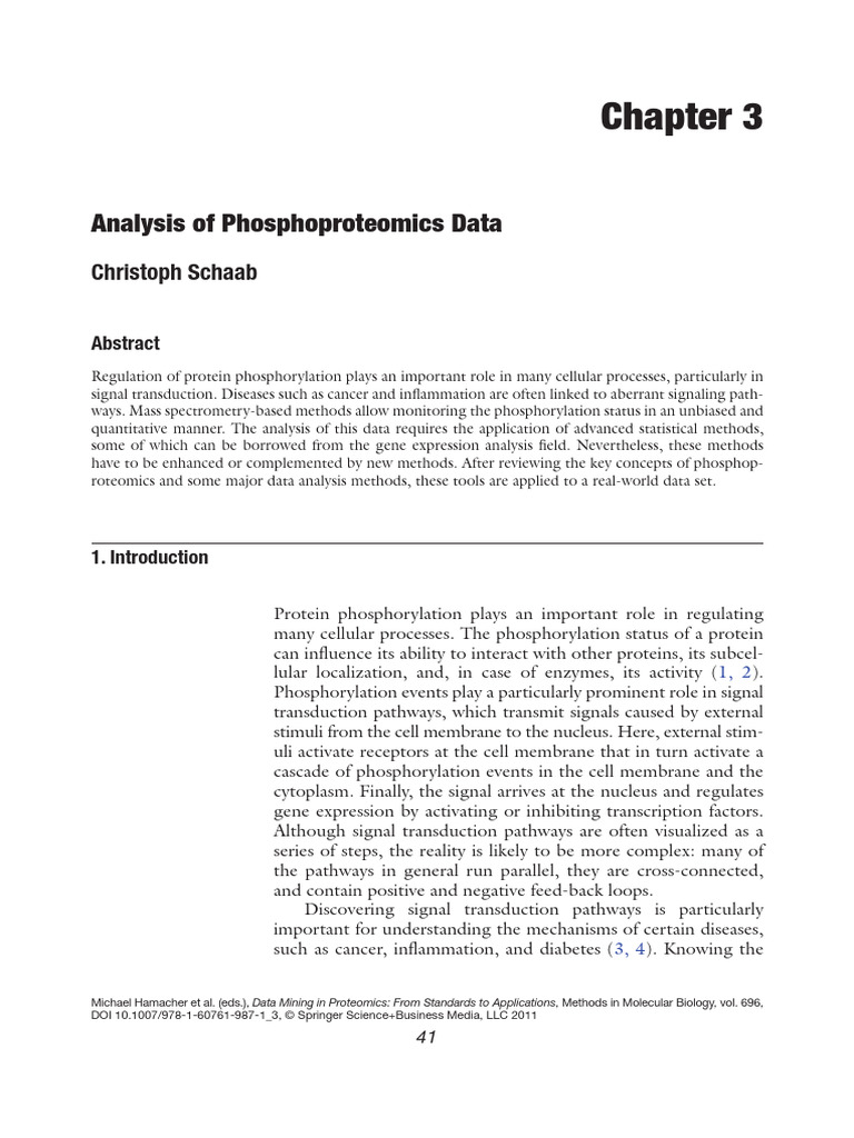 3 - Analysis of Phosphoproteomics Data | PDF