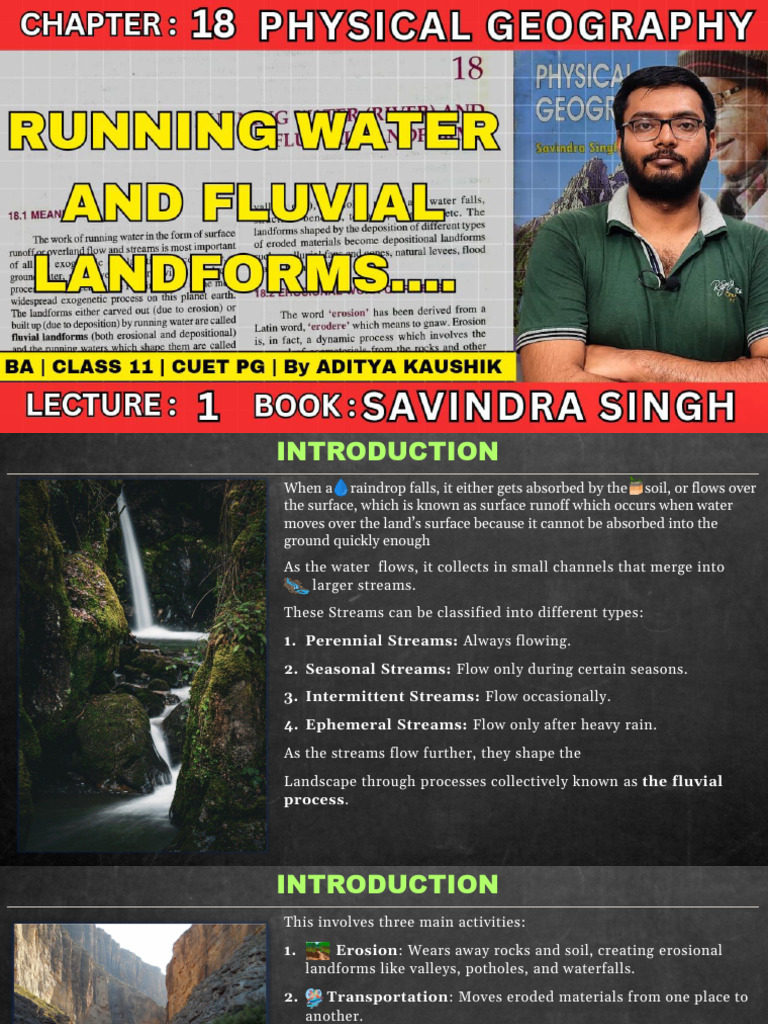 L1 Running Water and Fluvial Landforms | PDF