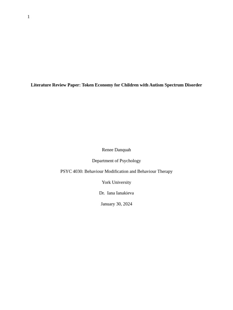 Token Economy for Autism Intervention | PDF | Autism Spectrum ...